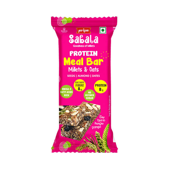 Millet Oats Protein Meal Bar - High in Protein & Fiber