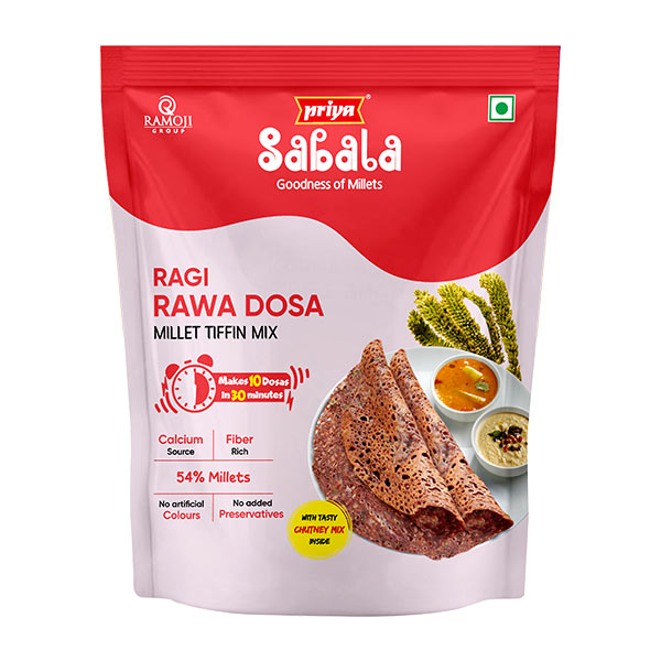 Ragi Rawa Dosa Mix - Ready to Eat Food, High in Protein & Calcium