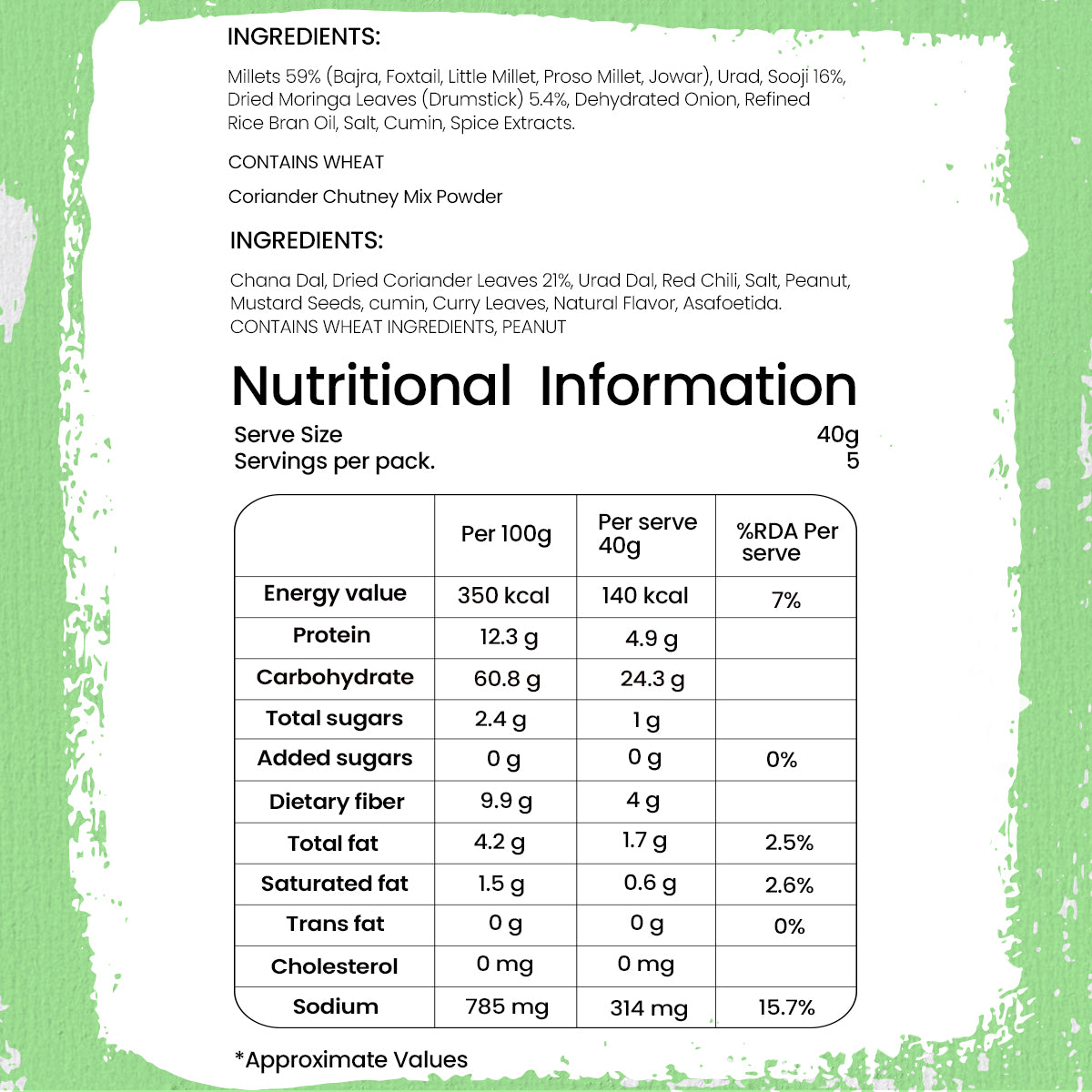 Moringa Rawa Dosa Mix - High Protein, Millet-based Dosa