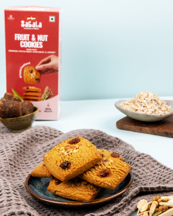 Millet Cookies - Healthy Jaggery Millet Biscuits – Sabala Millets