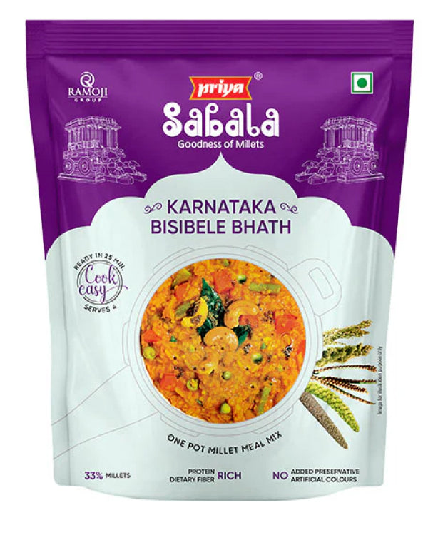 Organic Millet Bisi Bele Bath - Ready to Eat, Rich in Protein – Sabala ...