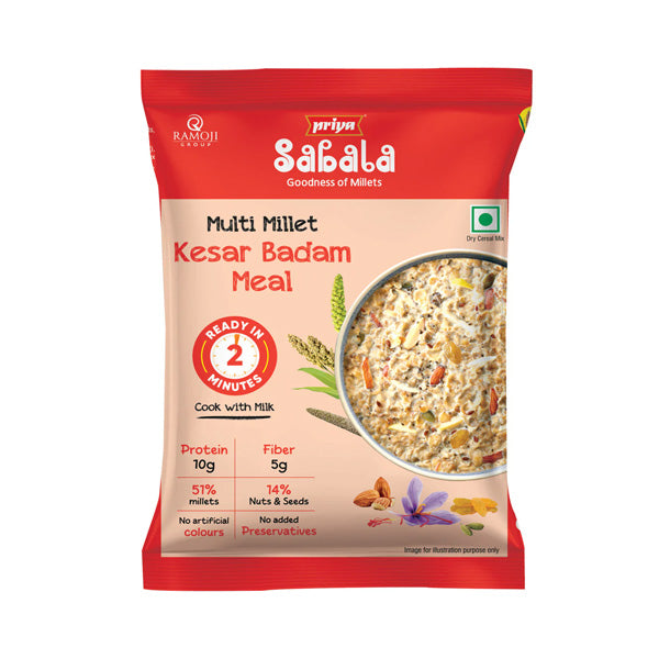 Ready-to-Eat Kesar Badam Millet Meal - 10g Protein, 5g Fiber